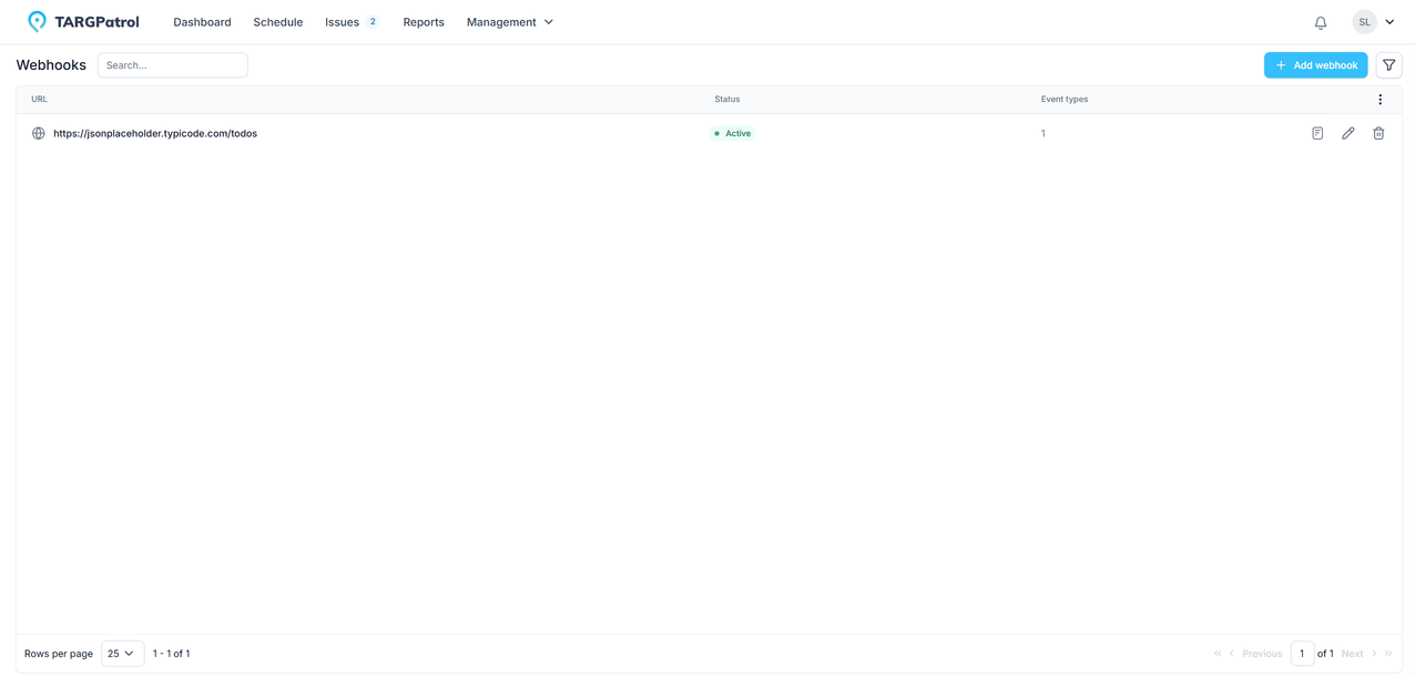 How to Create and Set Up Webhooks in TARGPatrol | TARGPatrol